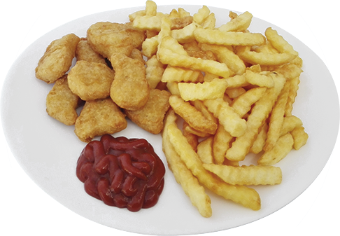 Nuggets m. pommes frites